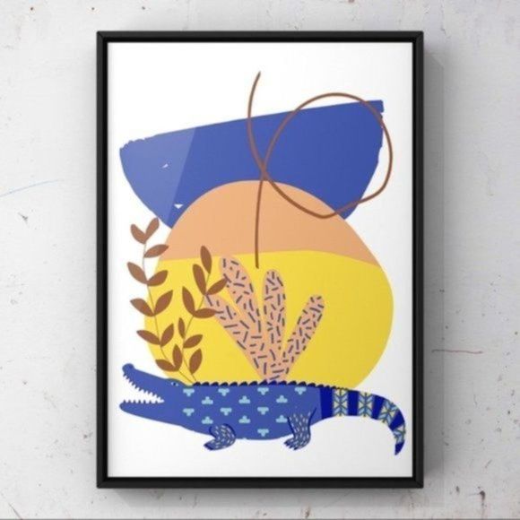 Triad Art & Design | Art | Crocodile Abstract Artprints For Nurserykid ...